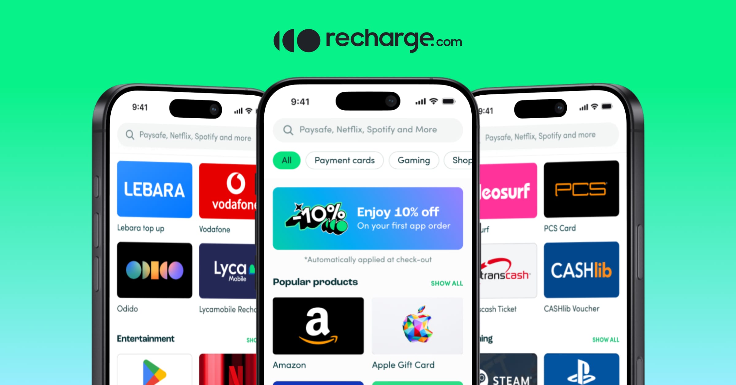 #1 in Global mobile top-up, Gift cards and Payment cards | recharge.com